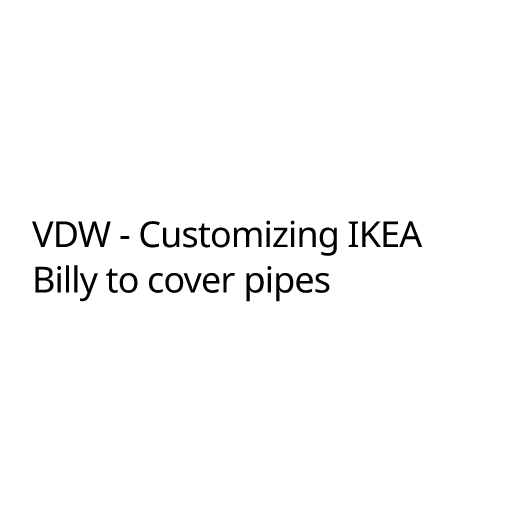 Customizing IKEA Billy to cover pipes | van der Walt